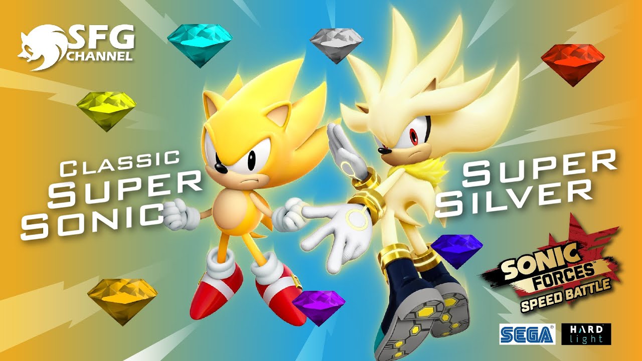 Sonic Forces Speed Battle Classic Super Sonic VS Super Silver - YouTube