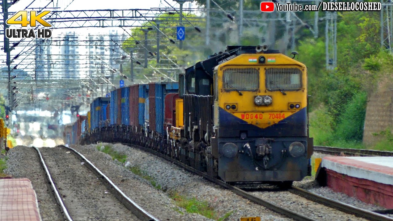 WDG 4D and WDG 4 !! Empty Goods Train | Indian Railways Train Videos ...