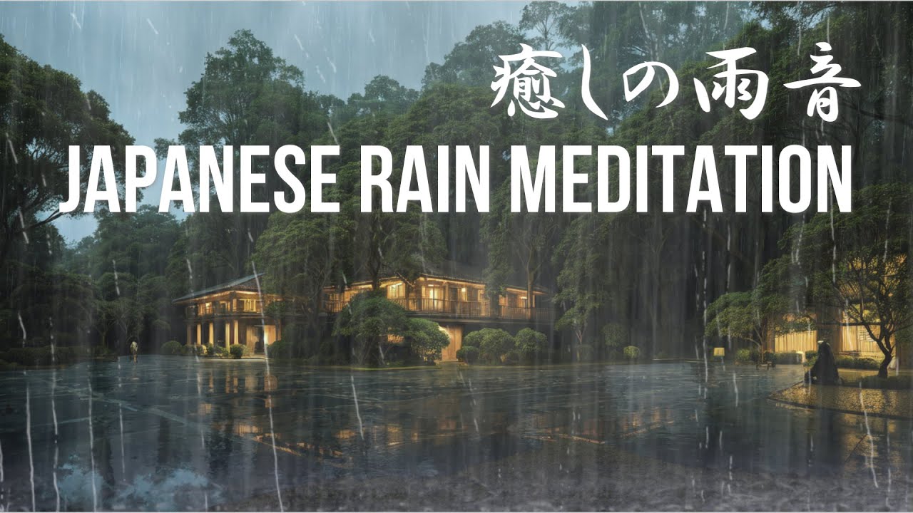 【眠りを誘う癒しの音風景50】Japanese Rain Meditation - Healing rain seen from a ...
