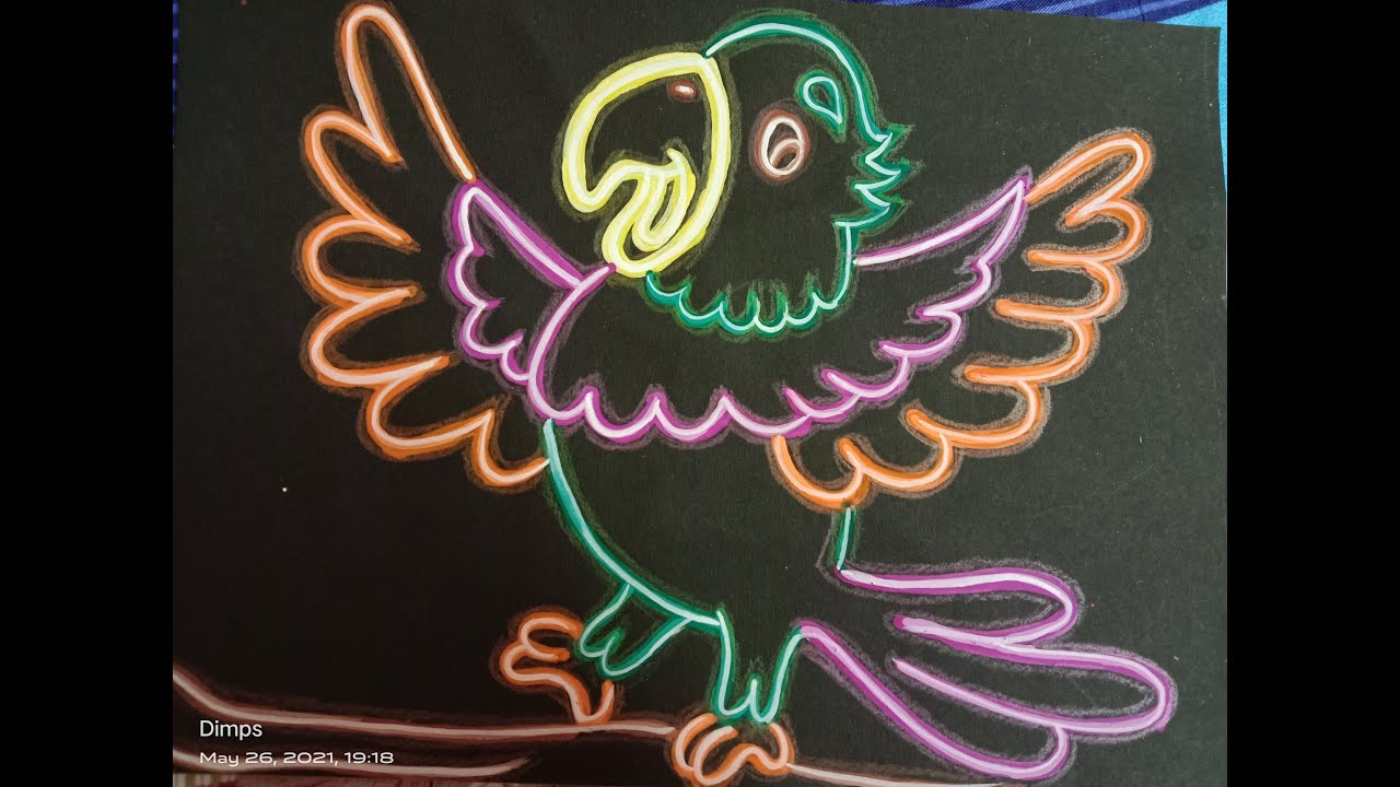 Glow Art, Glow effect, Neon Art - YouTube