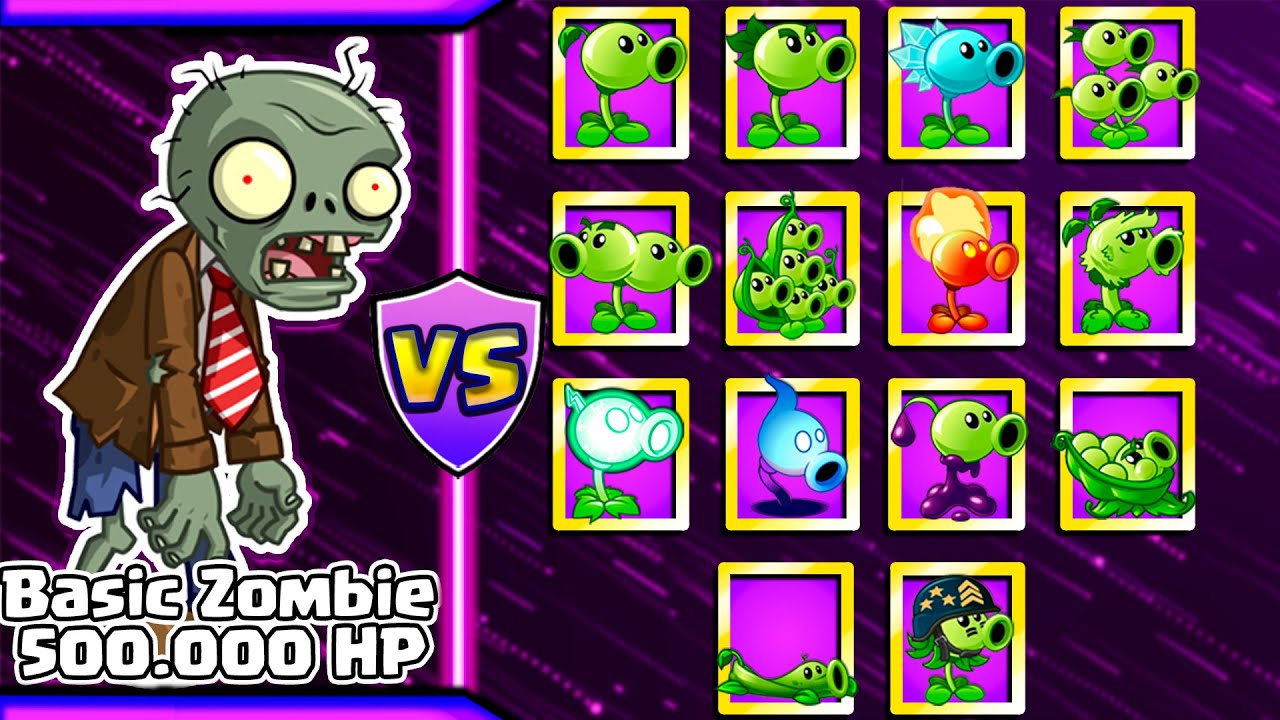 All kinds of Peashooter LVL 100 vs zombies with 500,000 XP. Who can do ...