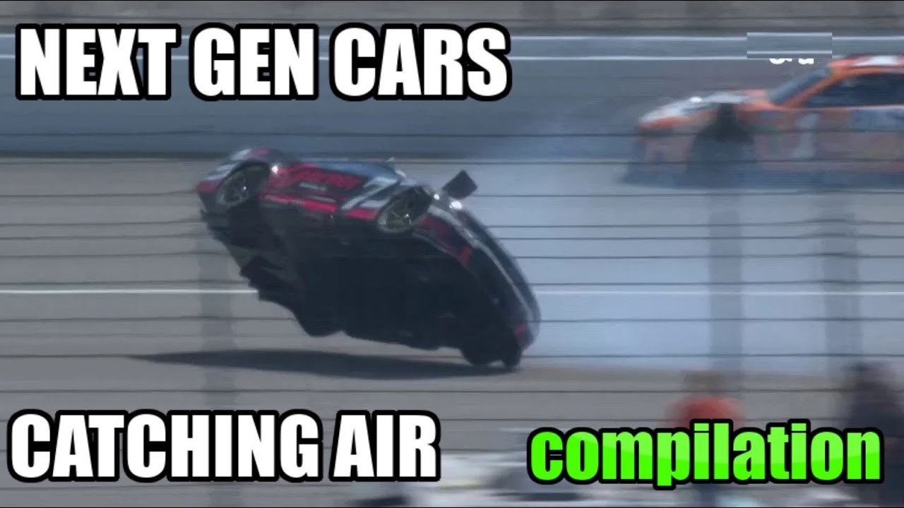 NASCAR Next Gen Cars Catching Air (Part 1) - YouTube