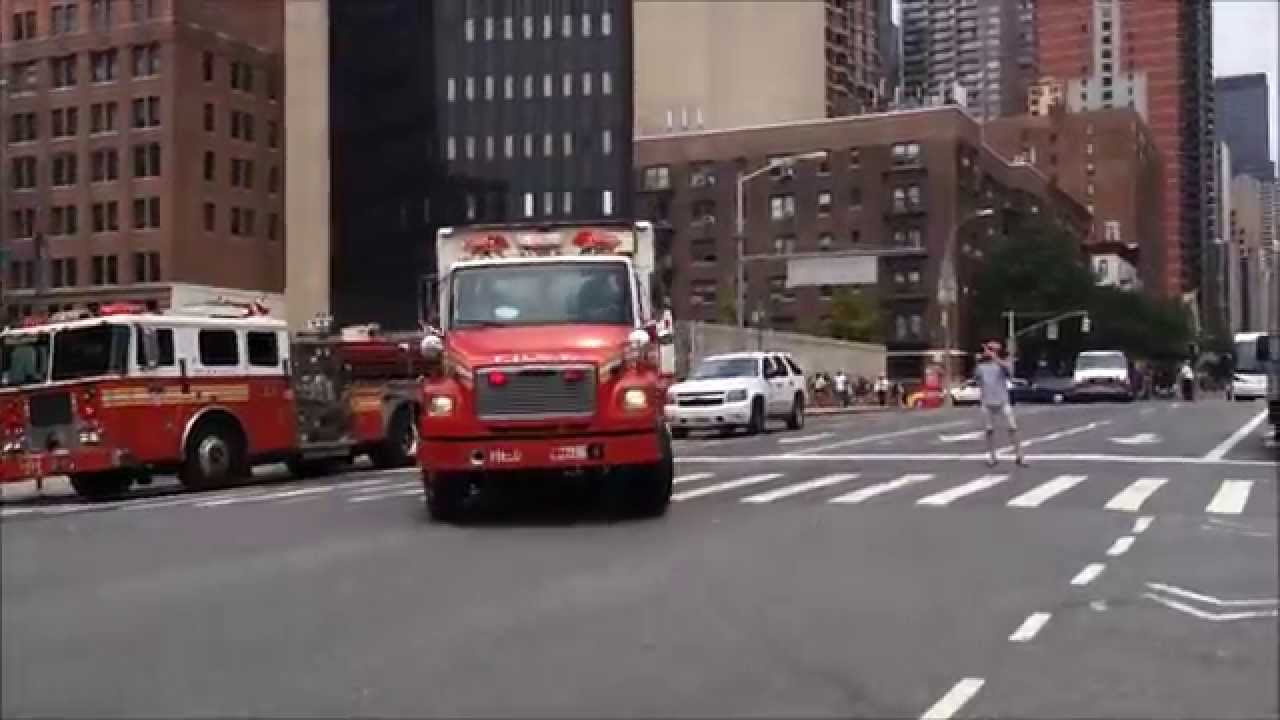 FDNY FIELD COMMUNICATIONS UNIT TAKING UP AFTER WORKING A 2 ALARM FIRE ...