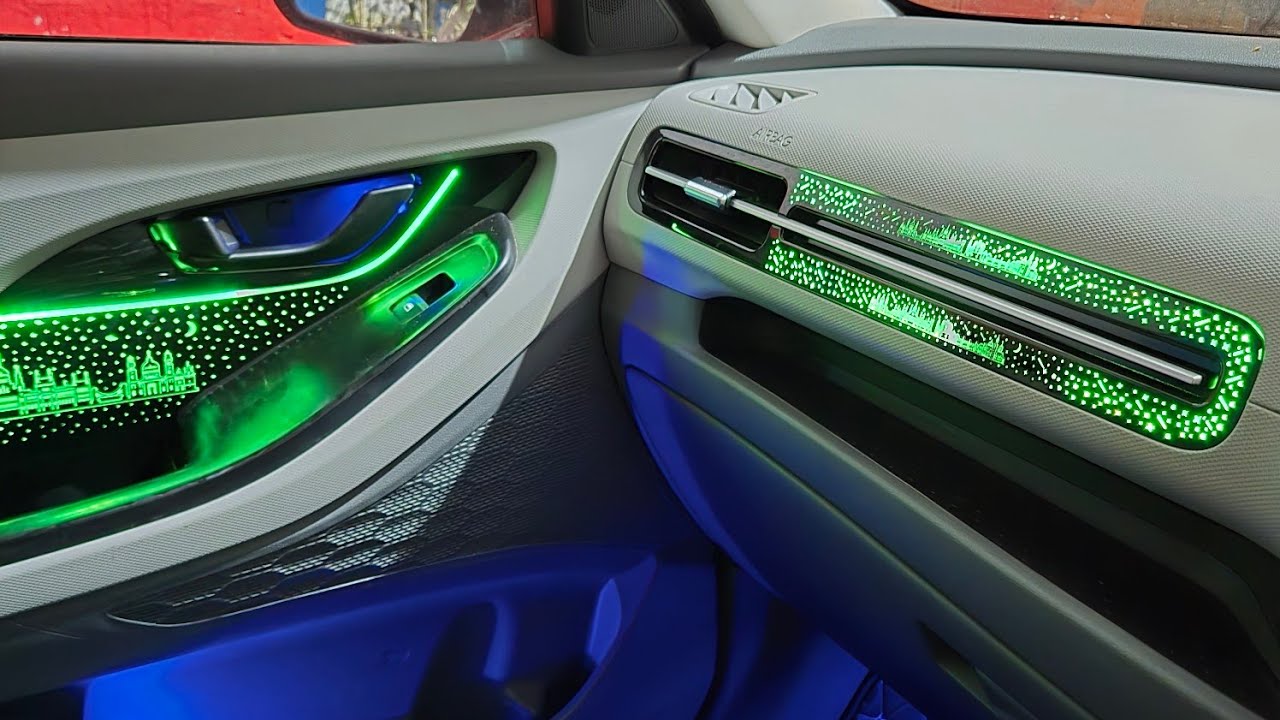 First Time OEM Ambient Light Hyundai Creta No wire cut Best Interior ...