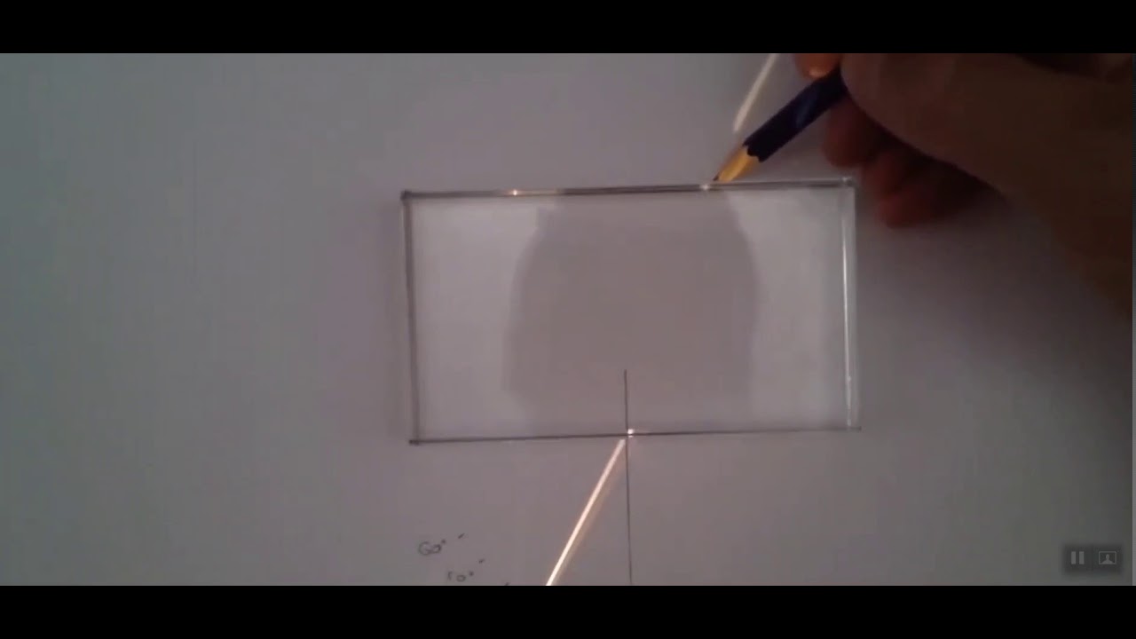 Refraction of light through rectangular prism - YouTube