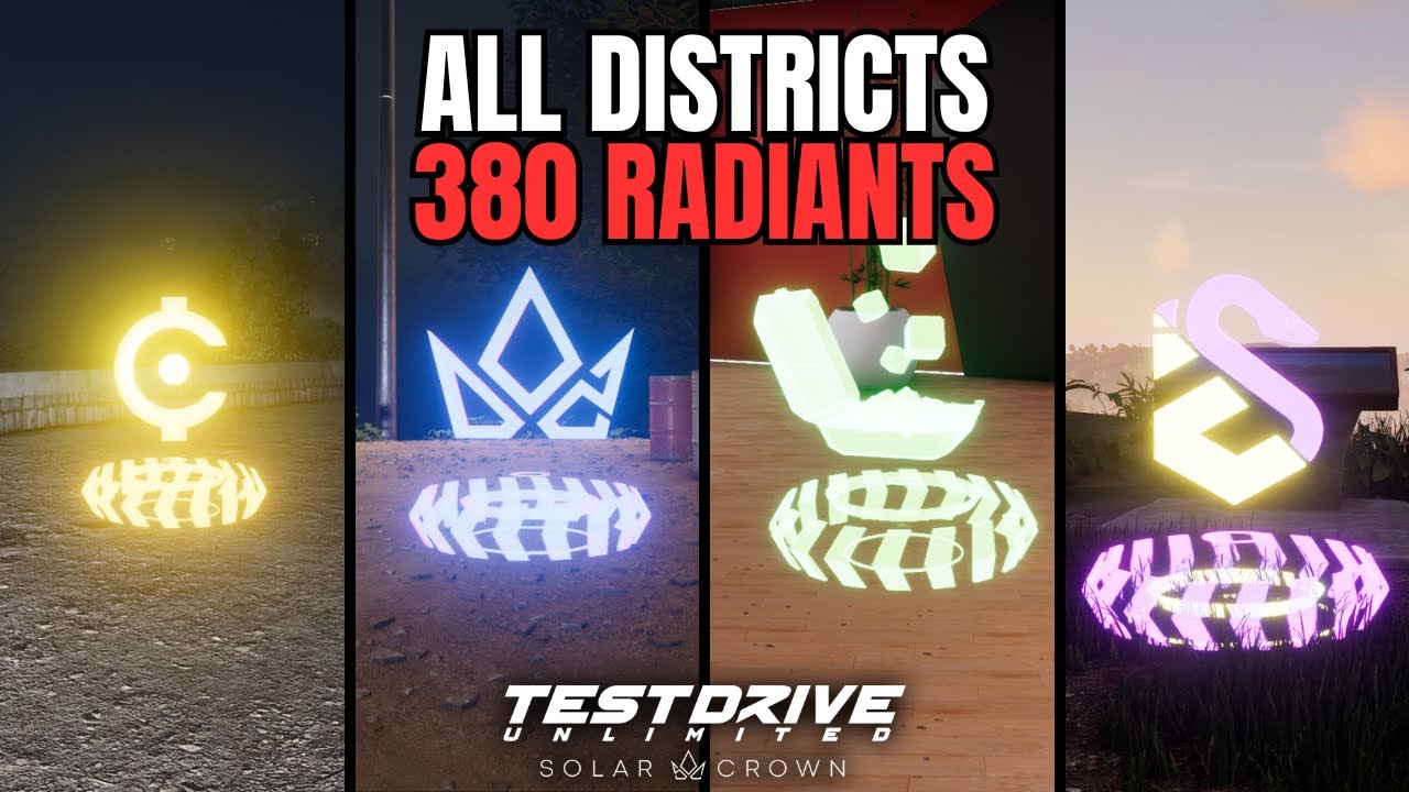 TDU Solar Crown: All 380 Radiant Prizes (All Districts) - YouTube