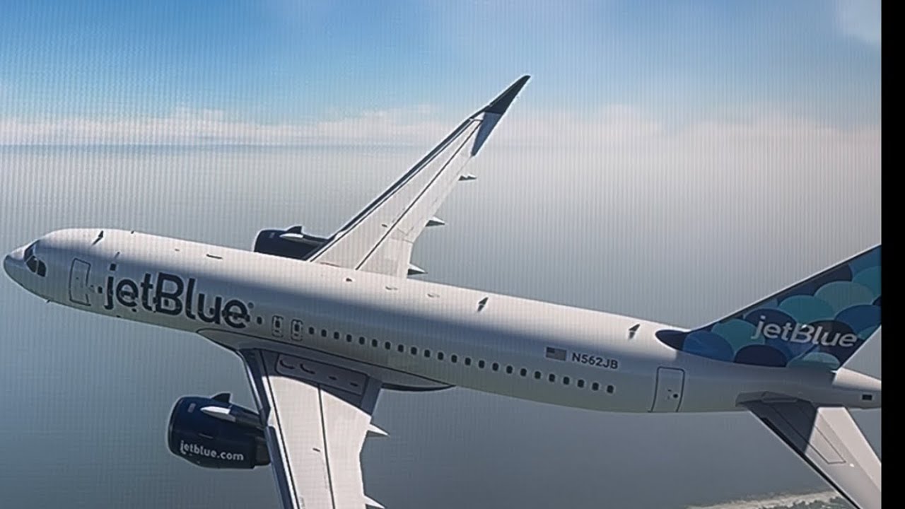 Flight Simulator JetBlue Airways Airbus A320-232 Takeoff IAE V2500 ...