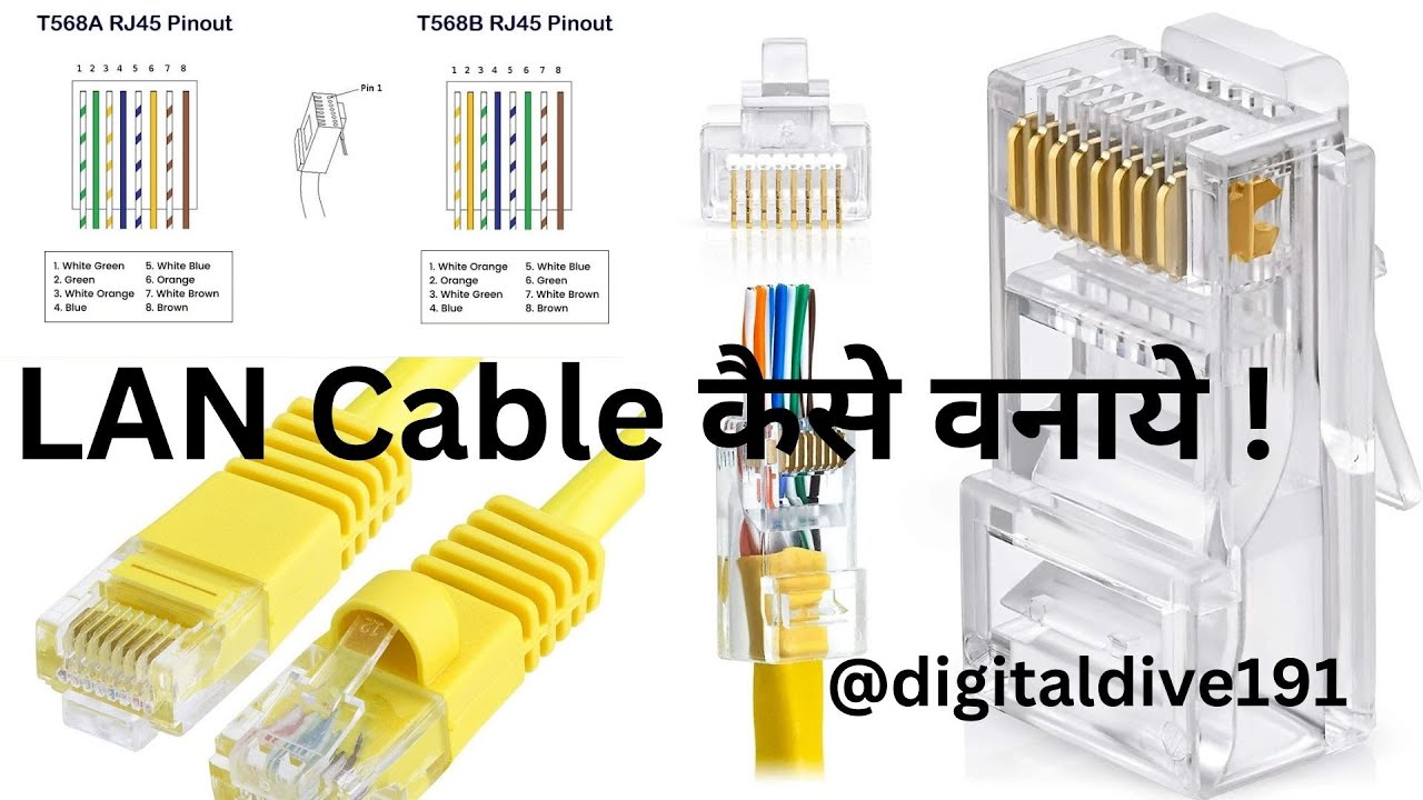 How to make LAN cable in Hindi /How to Make an Ethernet Cable! LAN ...