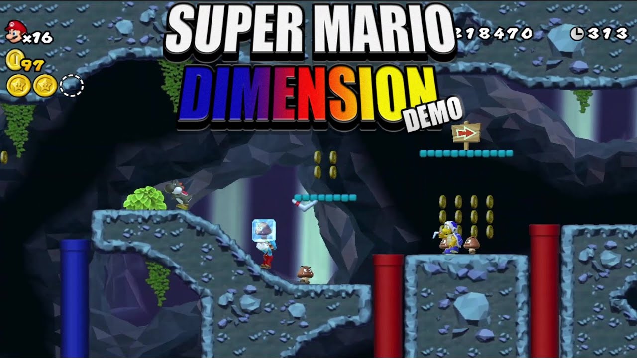 Super Mario Dimension.Wii Demo Update Version New Level : World 1-3 ...