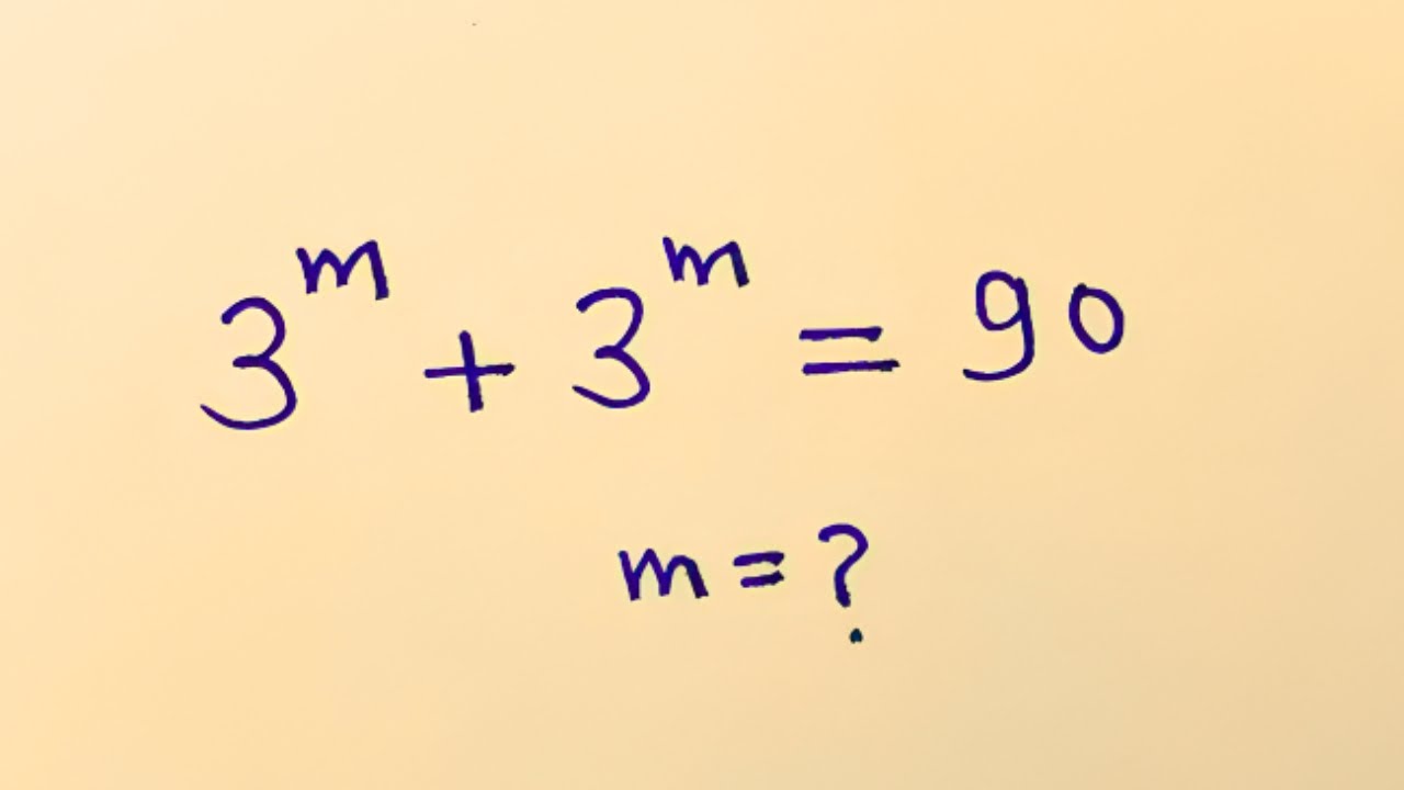 Exponential Maths problem | Find ‘m’ = ? - YouTube