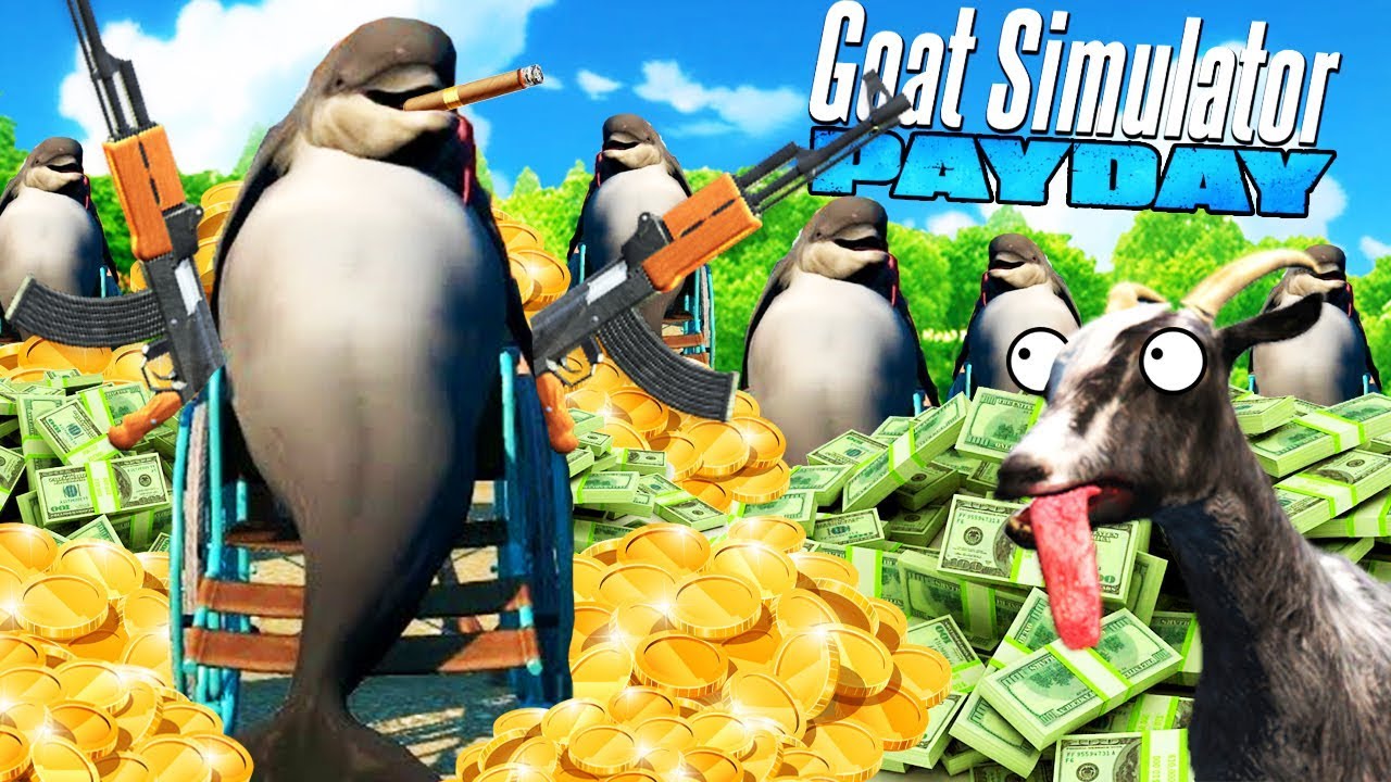 UN DELFIN EN SILLA DE RUEDAS ATRACA UN BANCO | GOAT SIMULATOR - YouTube