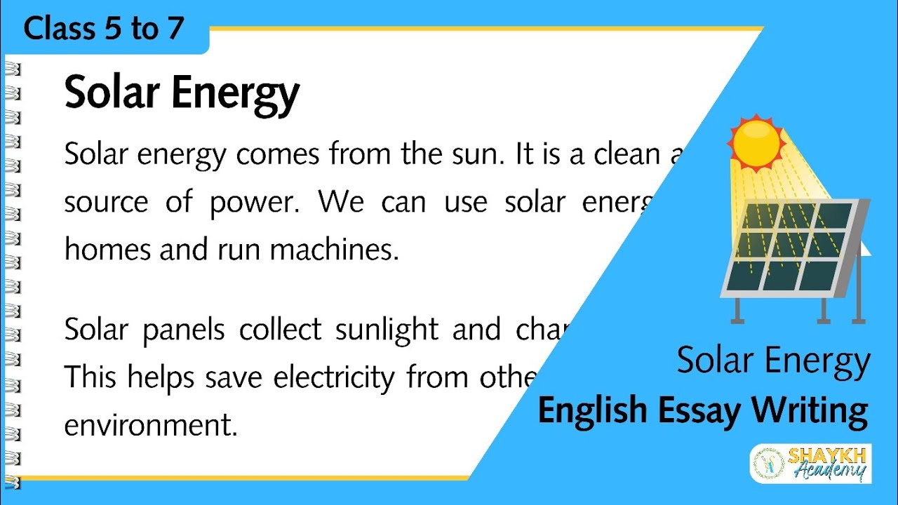 Easy Essay on Solar Energy ☀️ | Write an essay on Solar Energy | Essay ...