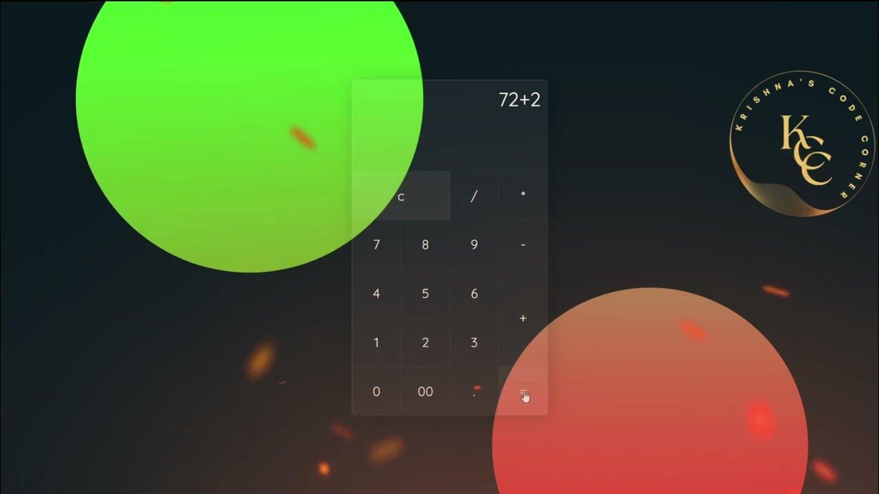 Create a Glassmorphism Calculator With #html #css #javascript - YouTube