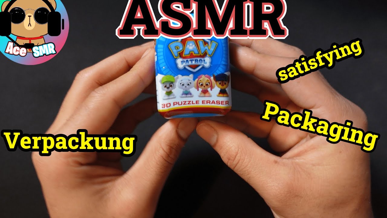 ASMR • Paw Patrol • 3D Puzzle Eraser • satisfying packaging Opening ...
