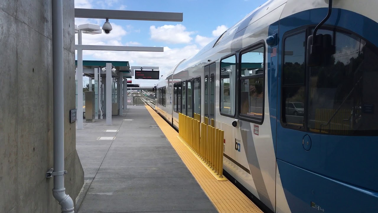 BART: eBART train to Antioch leaves Pittsburg Center - YouTube