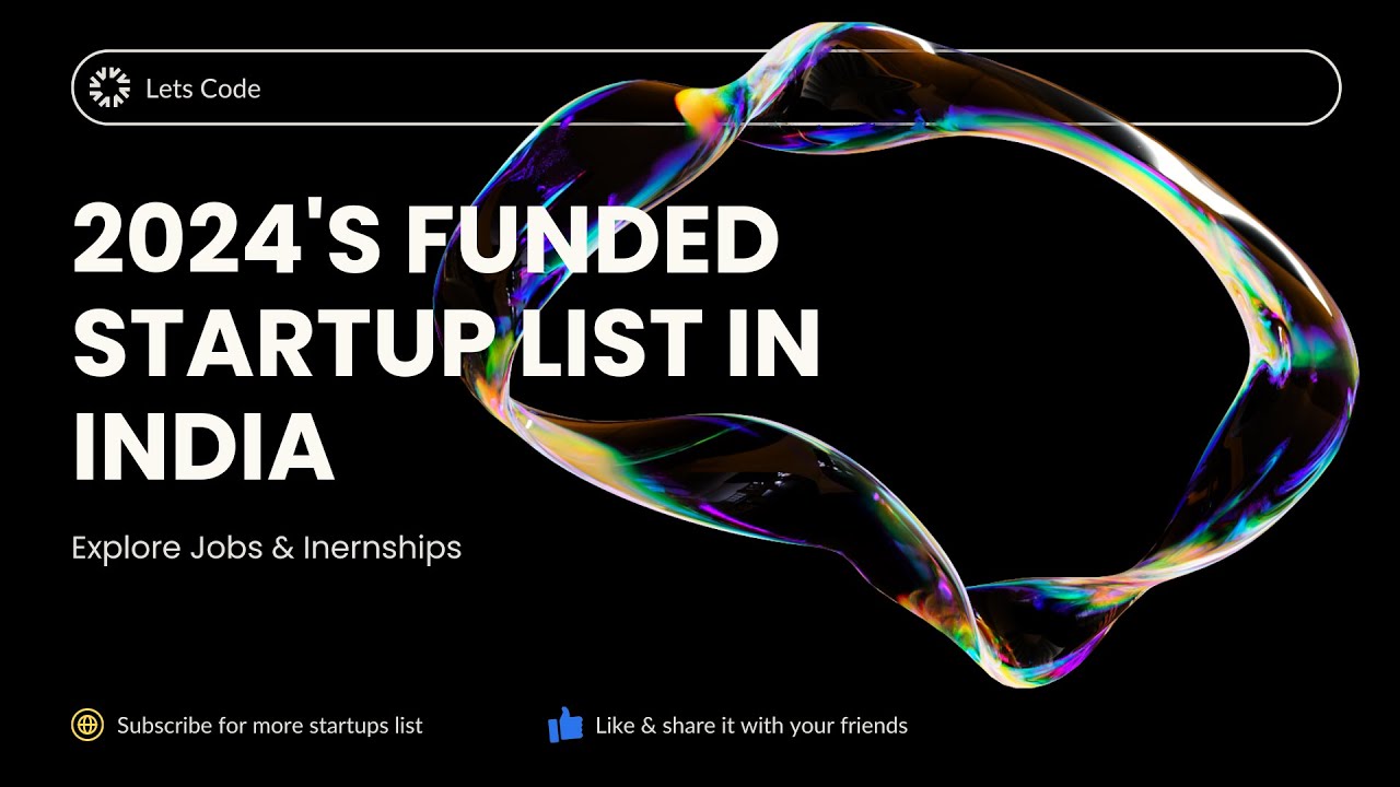 2024's Funded Startup List in India | Lets Code - YouTube
