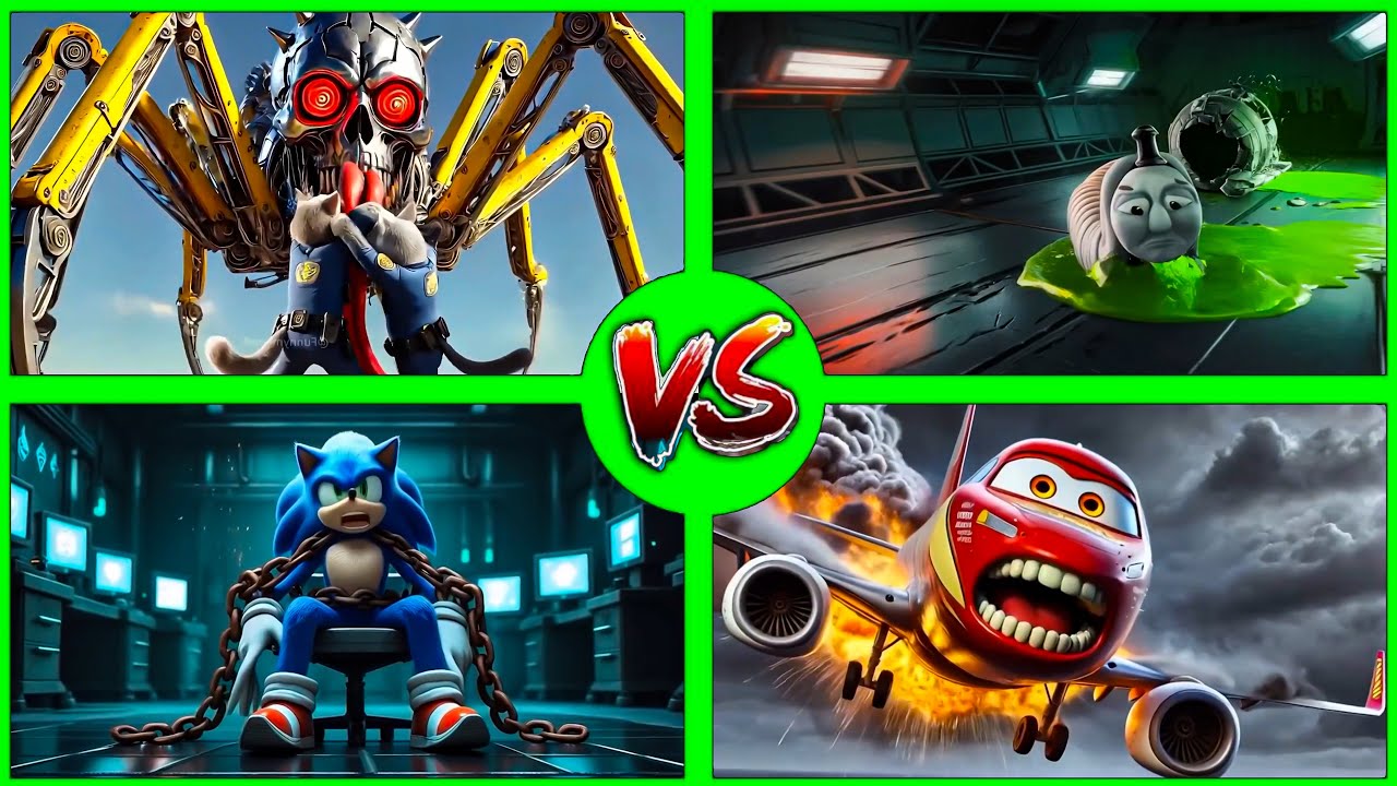 Mutated Skeleton Excavator🆚Train Thomas.EXE🆚SONIC.EXE🆚McQueen Monster ...