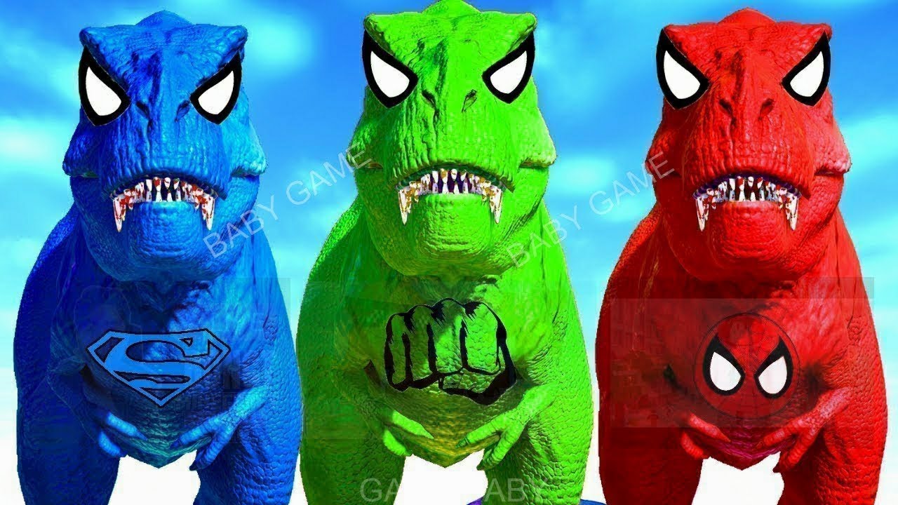 BATMAN T-REX vs SUPERMAN TREX DEATH RUN EVOLUTION of DINOSAUR ...