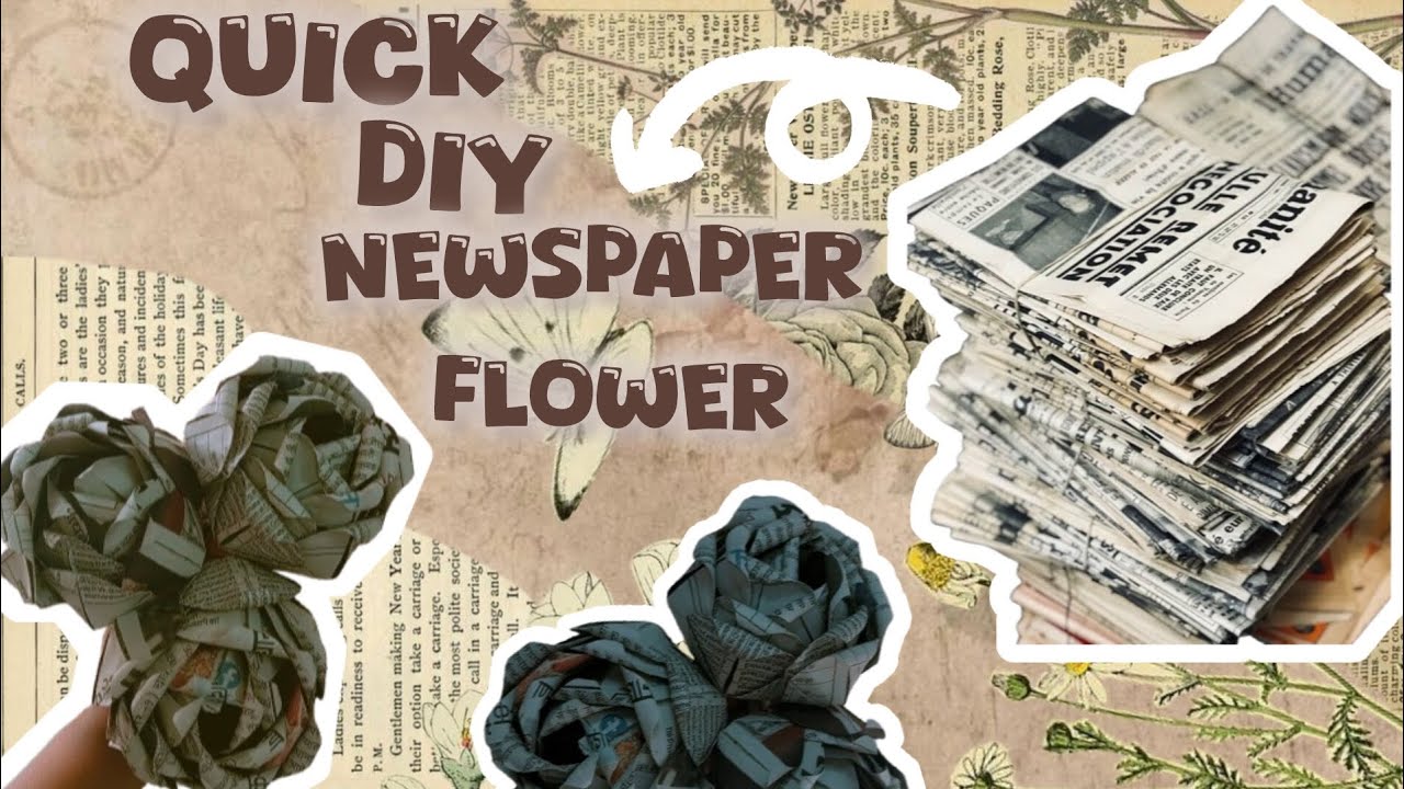 DIY Delight : Turn old Newspapers into gorgeous Flowers for home decor ...