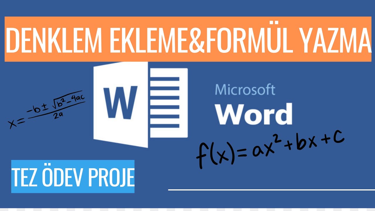 Word Formül Denklem Ekleme-Yazma (Temel Word Dersleri) - YouTube