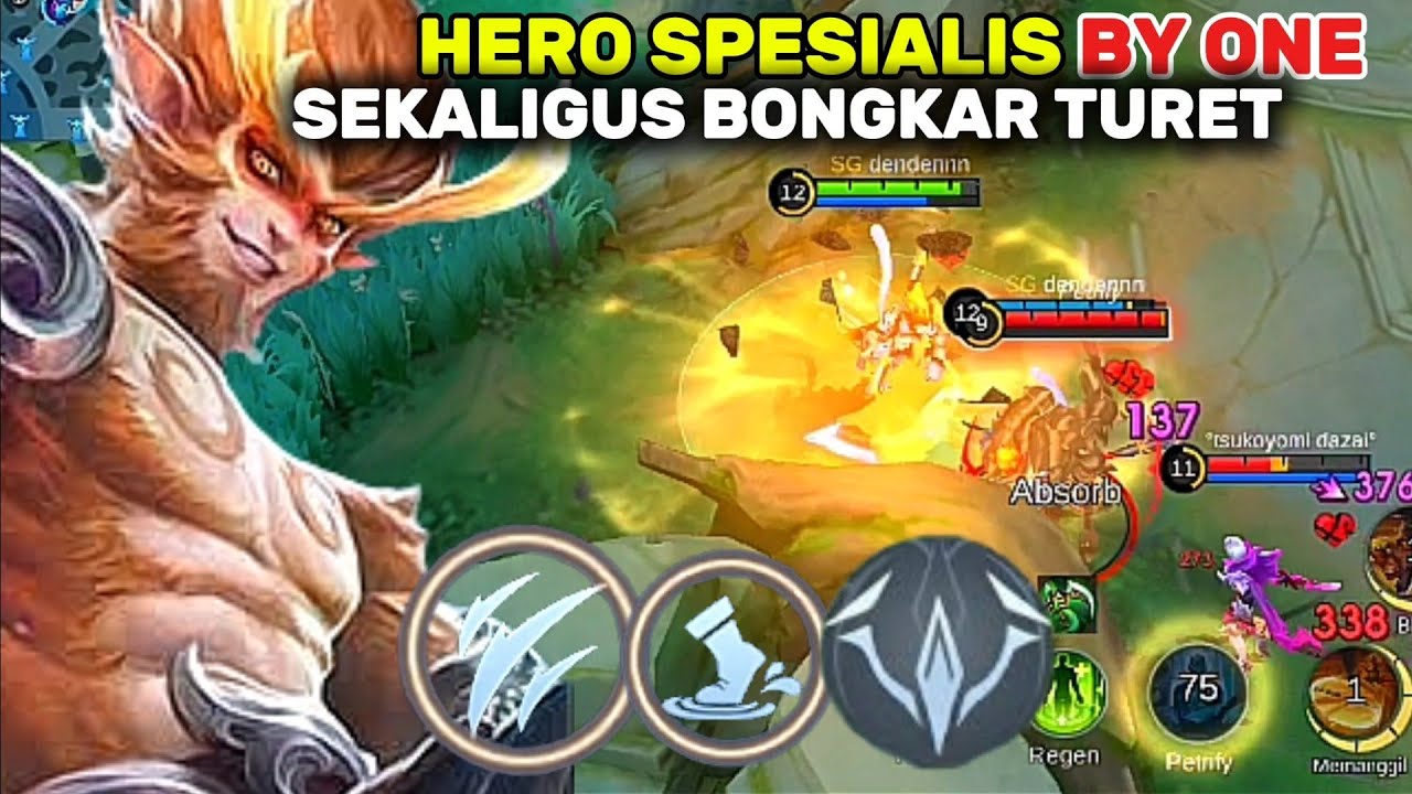 HERO SPESIALIS BY ONE MUSUH BUTA MAPS DIKIT TOWER AUTO ANCUR #mlbb # ...