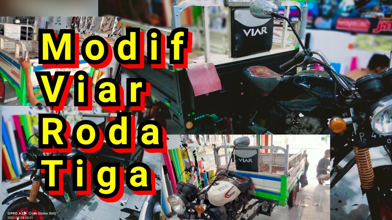 Modifikasi Viar Roda 3 ll Full Wrapping Hitam - YouTube