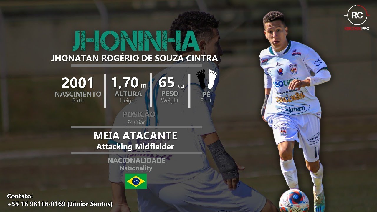 Jhoninha - Meia Atacante (Attacking Midfielder) - 2001 (2023) - YouTube