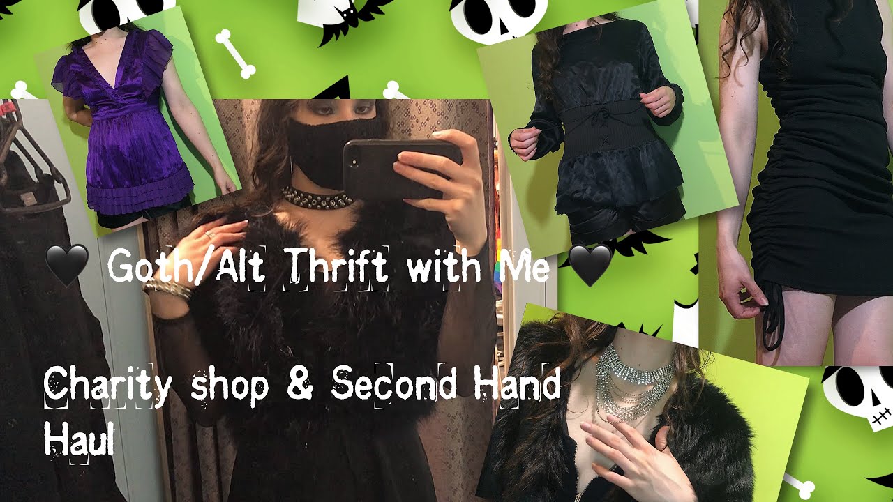Goth/Alt Thrift with Me | Charity shop, Depop & Vinted Haul + Try On ...