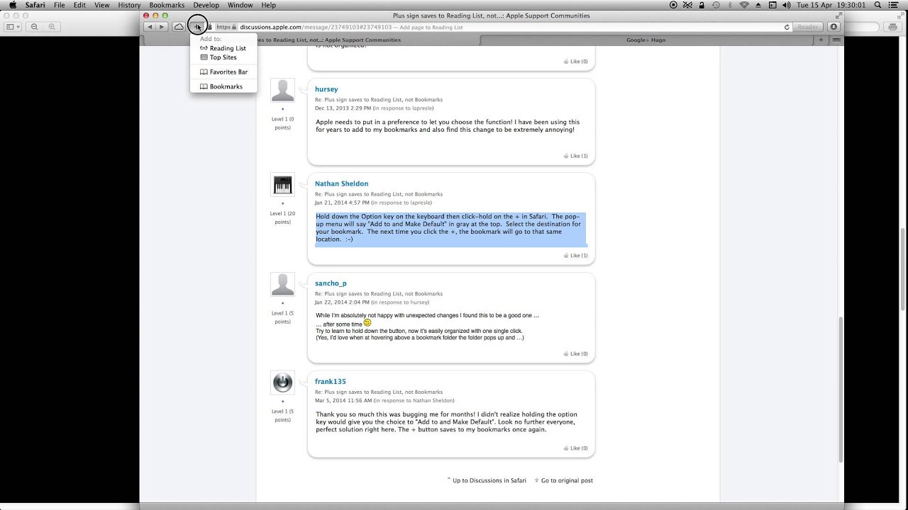 Option Safari Tip Mavericks Bookmarks - YouTube