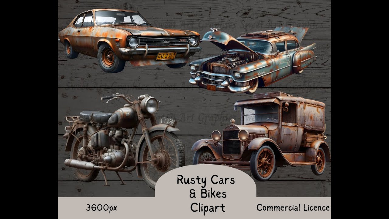 Rust Cars & Bikes Sweet Art Graphics - YouTube