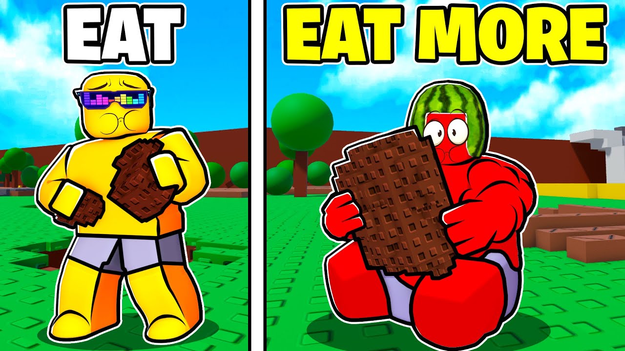 Eating The WORLD To Get SUPER STRONG IN ROBLOX - YouTube