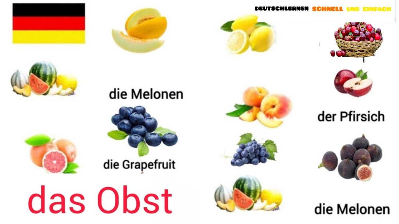 das Obst Deutsch lernen schnell und einfach 🇩🇪 - YouTube
