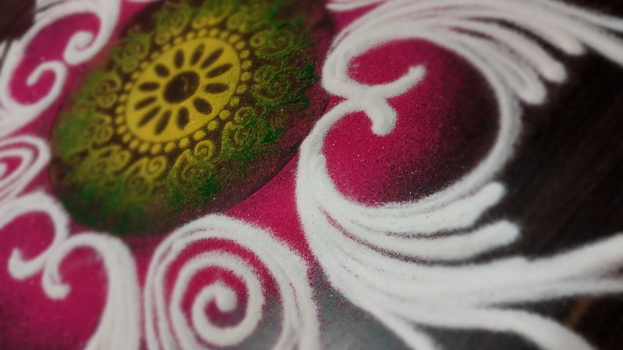 🪔galicha rangoli ️how to used rangoli tools in galicha 🎨sanskar Bharti ...