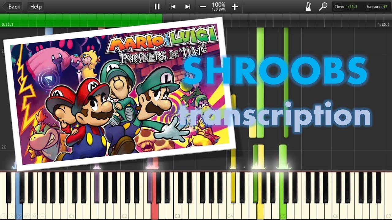 Shroobs - Mario and Luigi: Partners In Time - Synthesia [60fps/HD ...