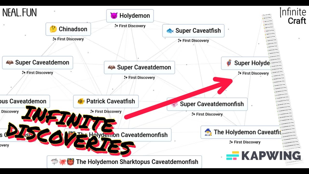 How to get infinite discoveries in infinite craft - YouTube