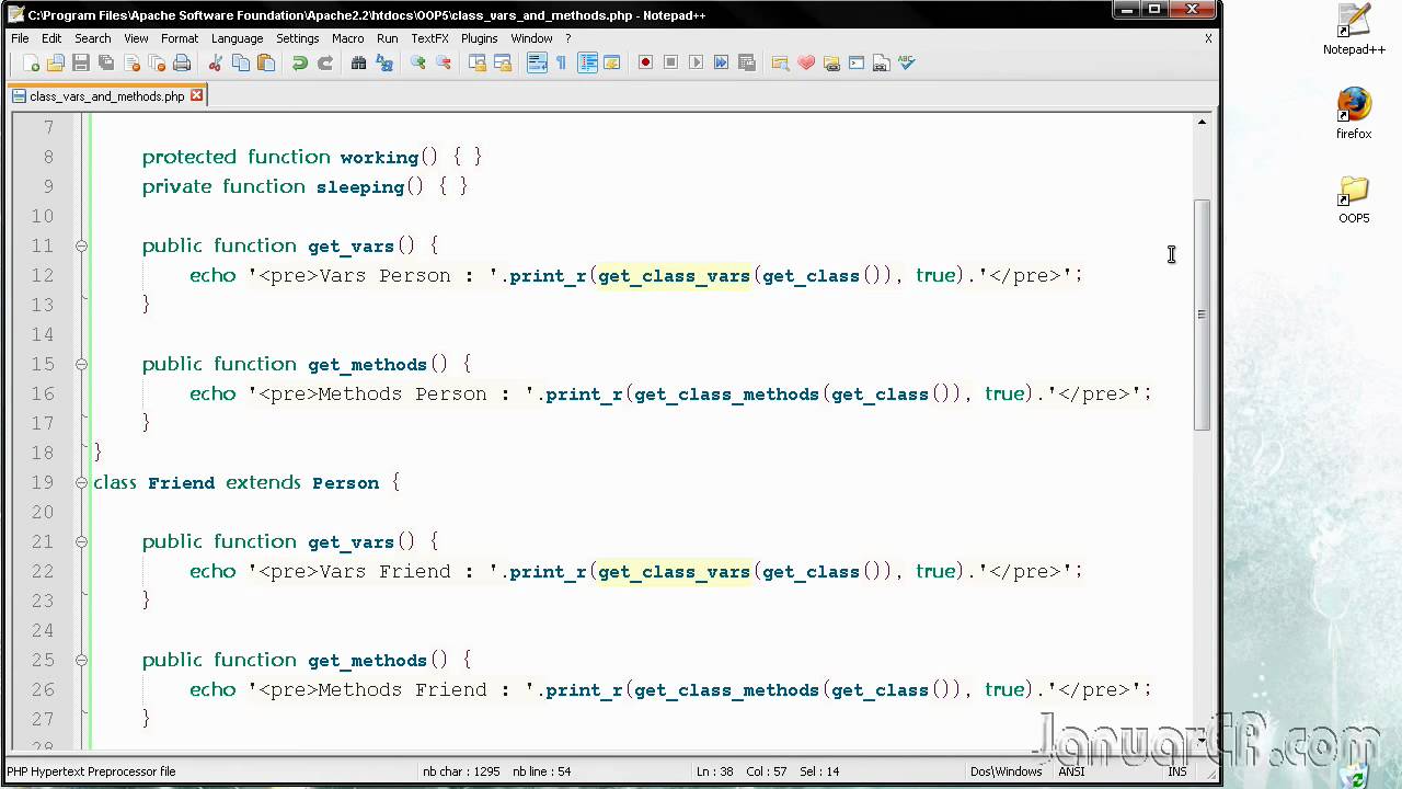 Oop Php 16 Fungsi Get Class Vars Dan Get Class Method Youtube