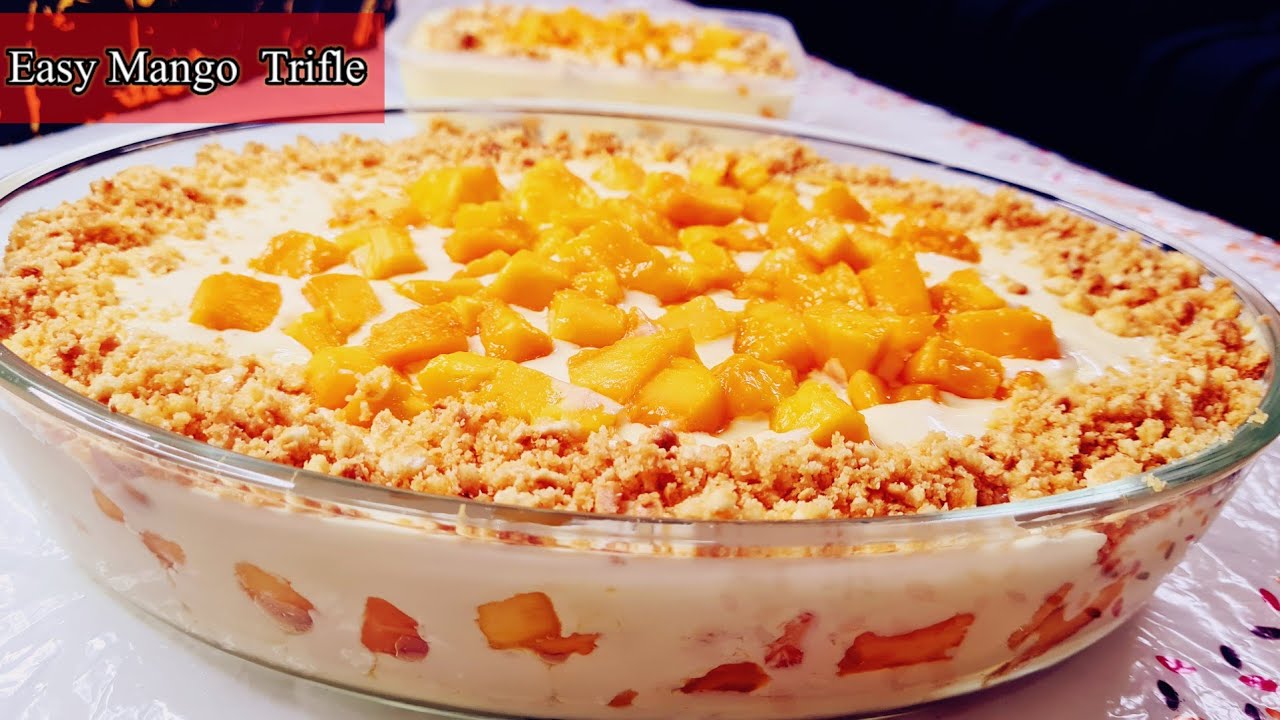 Mango Trifle Recipe/Mango trifle delight Recipe/Dessert Recipes - YouTube