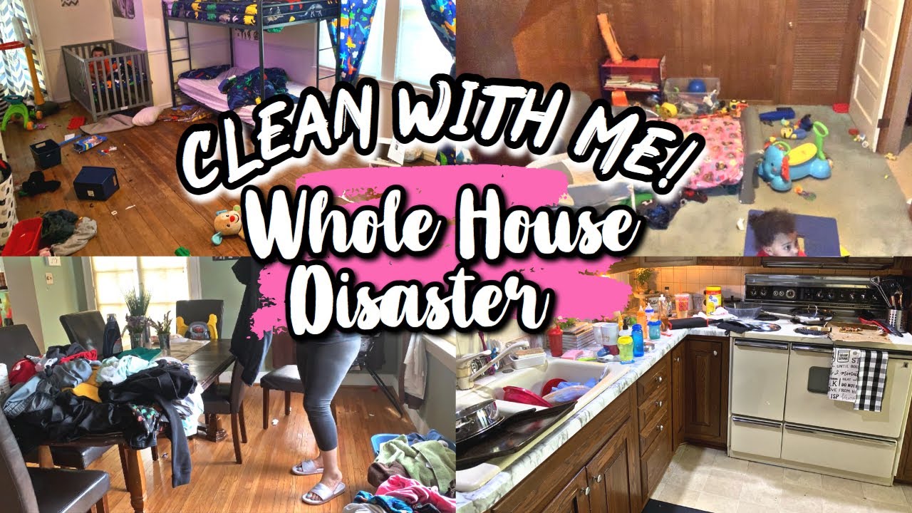 WHOLE HOUSE CLEAN WITH ME | ALL DAY DEEP CLEANING | MESSY HOUSE - YouTube