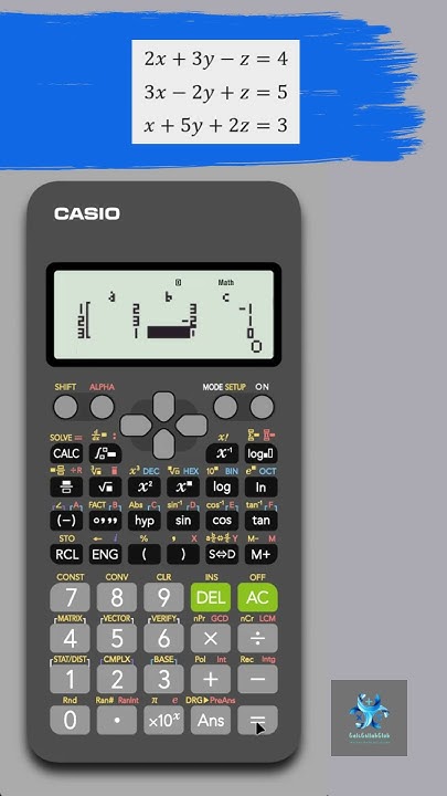 How to Solve Three Variables Equation | Casio fx-991ES Scientific Calculator | Exam Tips - YouTube