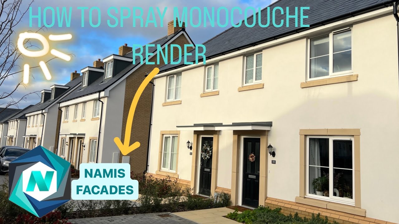 Monocouche Spray Render Weber Rend Aid by Namis - YouTube