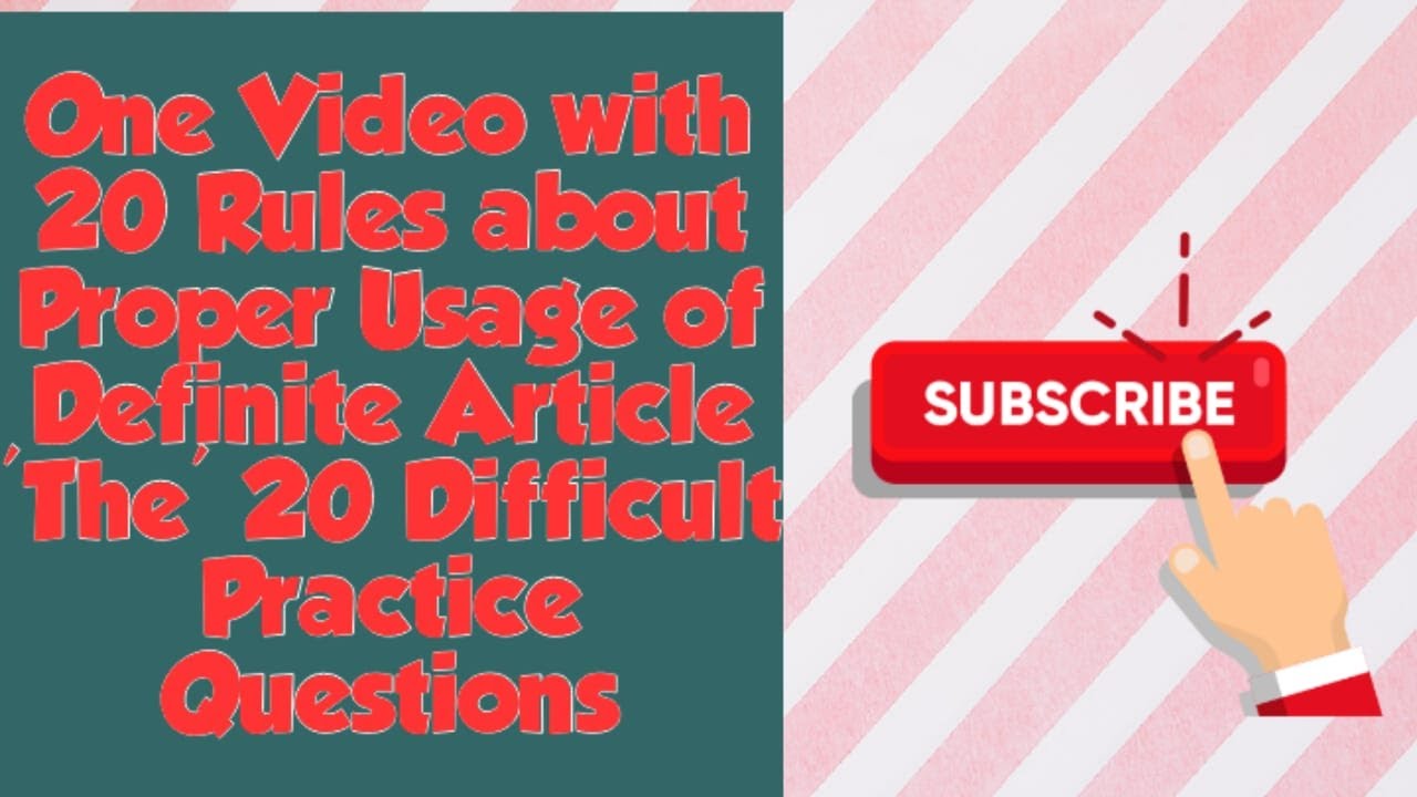 How to use Definite Article 'THE' #englishgrammar # ...