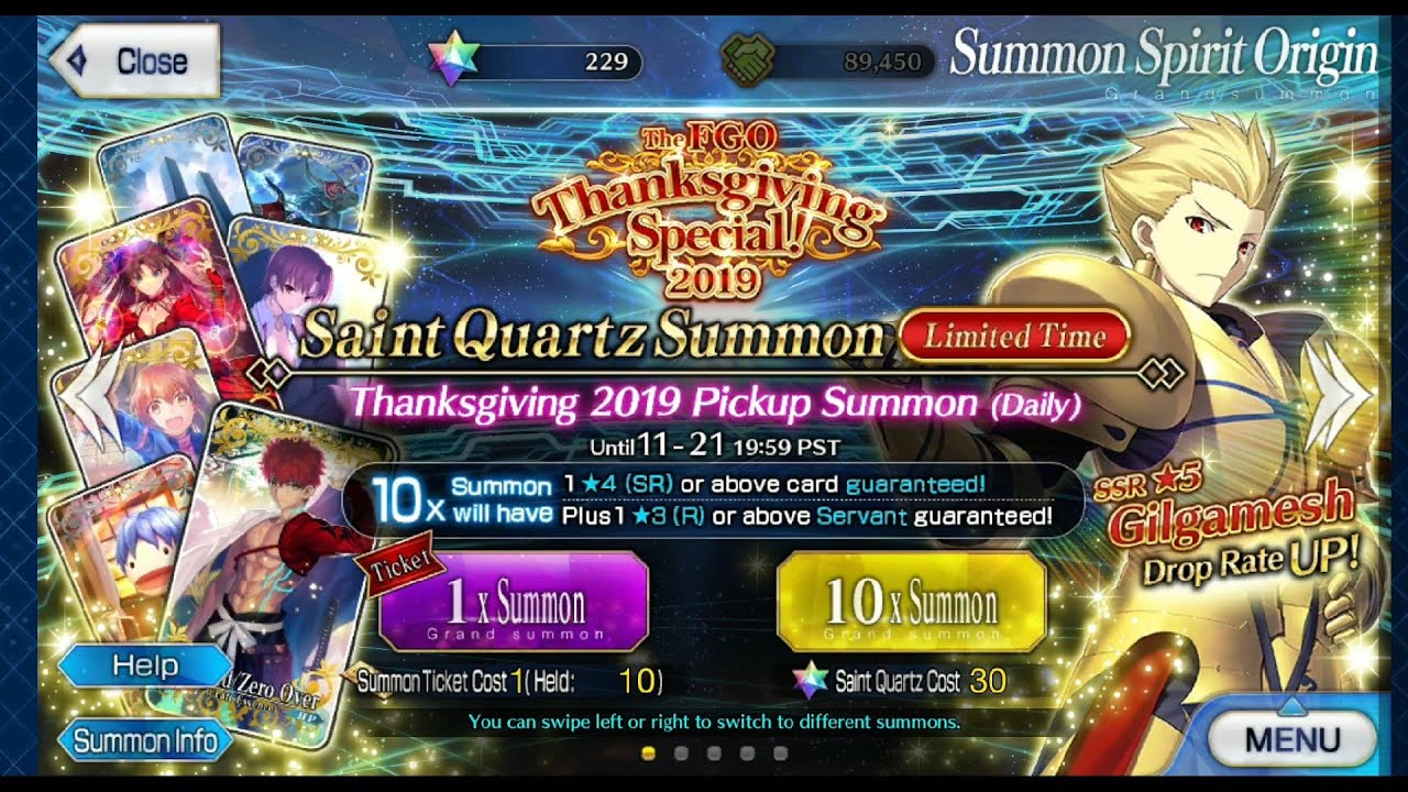 Fate Grand Order - Summoning for Gilgamesh, INSANE LUCK !!! - YouTube