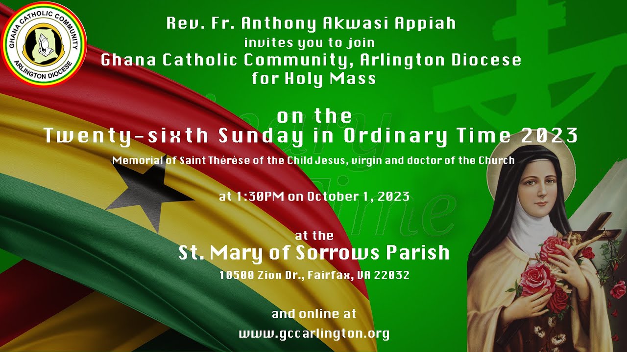 Twenty-sixth Sunday in Ordinary Time : October 1, 2023 – Mass with Rev ...