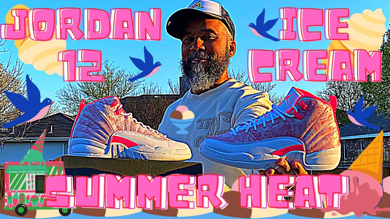 THESE ARE THE ICE CREAM JORDAN 12 (GS) ARE YOU READY FOR THE HEAT ...