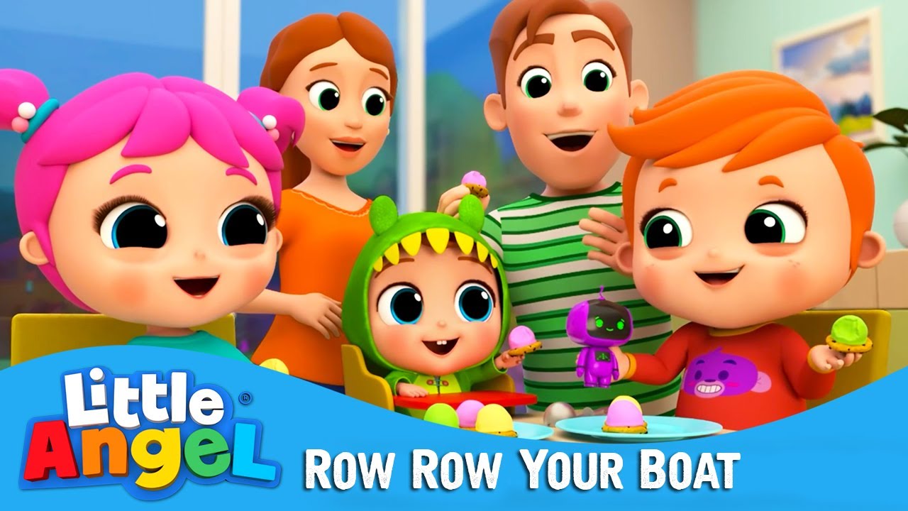 ROW ROW YOUR BOAT | LITTLE ANGEL NURSERY RHYMES | - YouTube