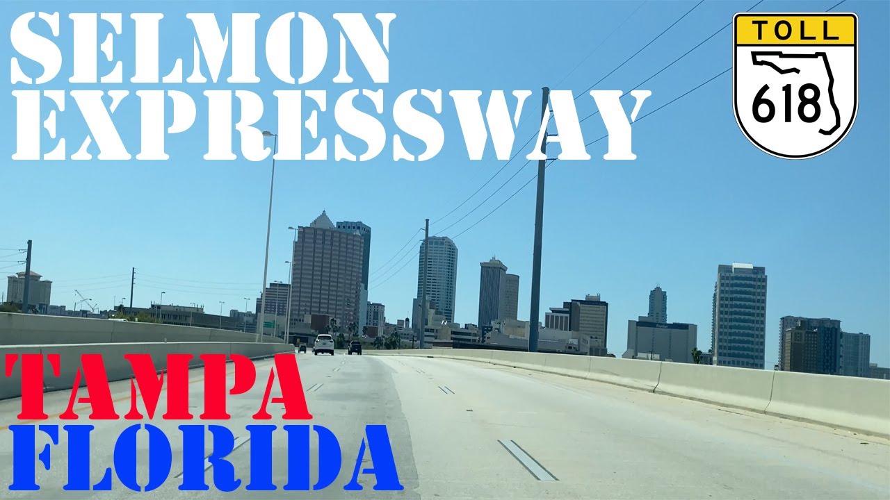 Selmon Expressway West - Downtown Tampa - Florida - 4K Highway Drive ...