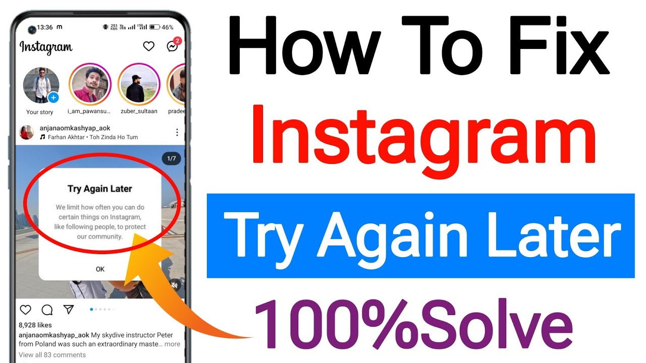 Fix We Limit How Often You Can Do Certain Things On Instagram || Try ...