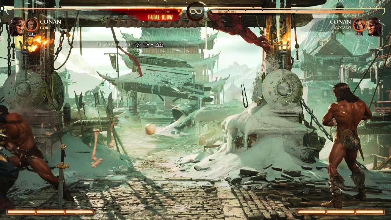 Mortal Kombat 1 Conan The Barbarian Zoning With Goro - YouTube