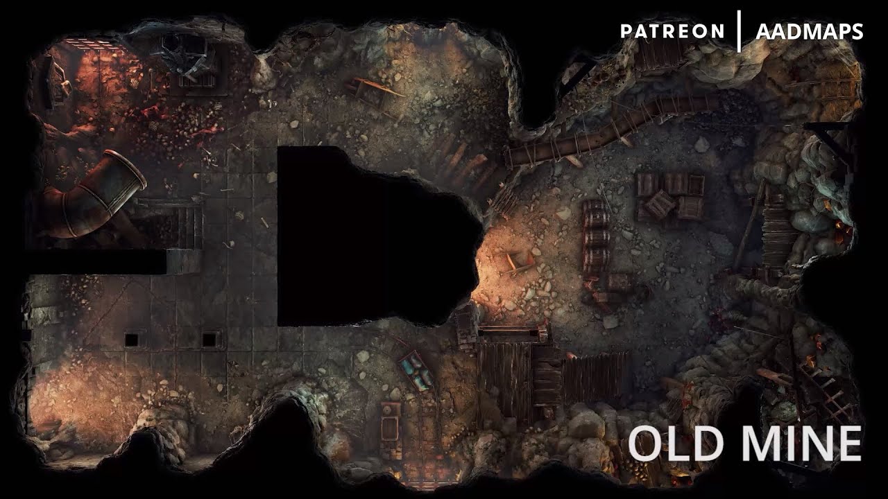Fantasy Battlemaps - Mad Mage Dungeon: OLD MINE Animated Battle Maps ...