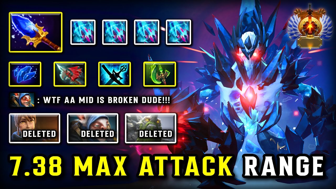 7.38 MAX ATTACK RANGE MID Ancient Apparition | 11Mins Aghs Scepter Non ...